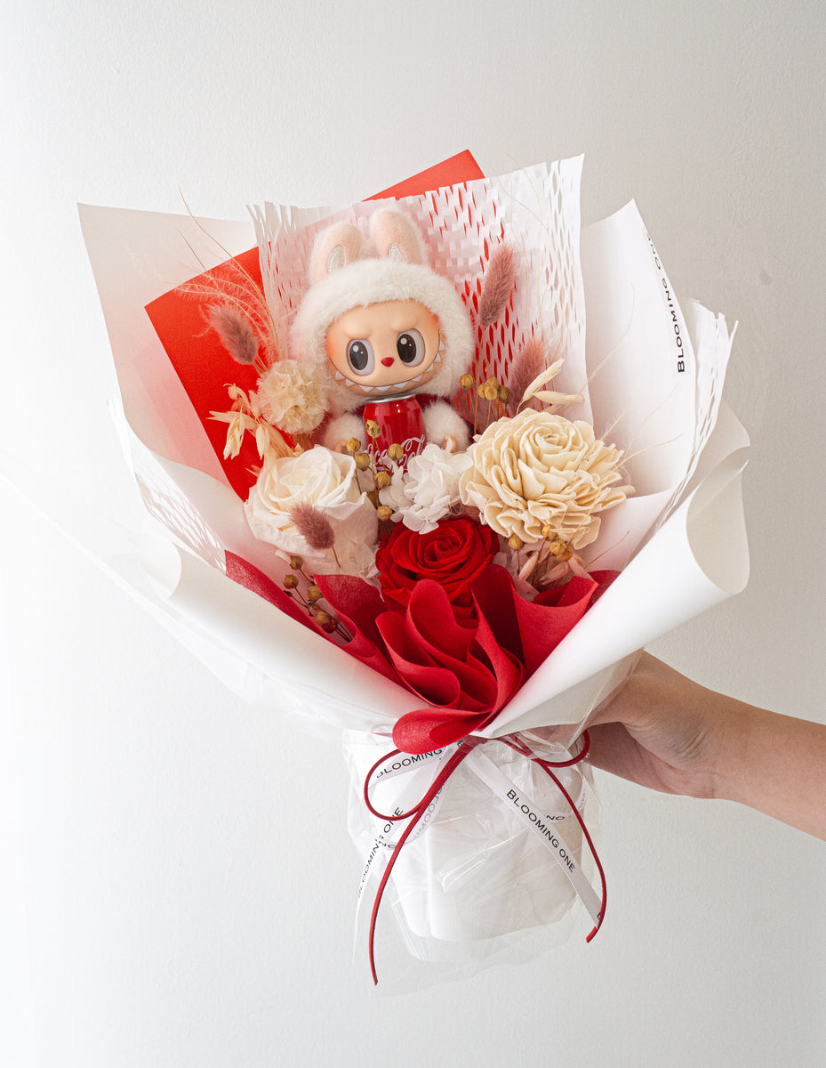 Labubu Cola Cuddle Preserved Roses - Labubu永生花花束 – Florist Markham ...