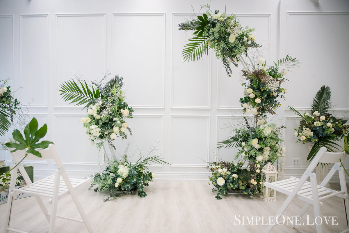 Deconstructed silk flower arch - 交错造型拱门 – Florist Markham | Flower ...