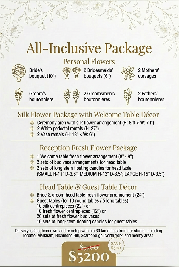 Luxury Ceremony+Reception Package for 200ppl 经典婚礼仪式+宴会布置套餐 200位宾客 ...